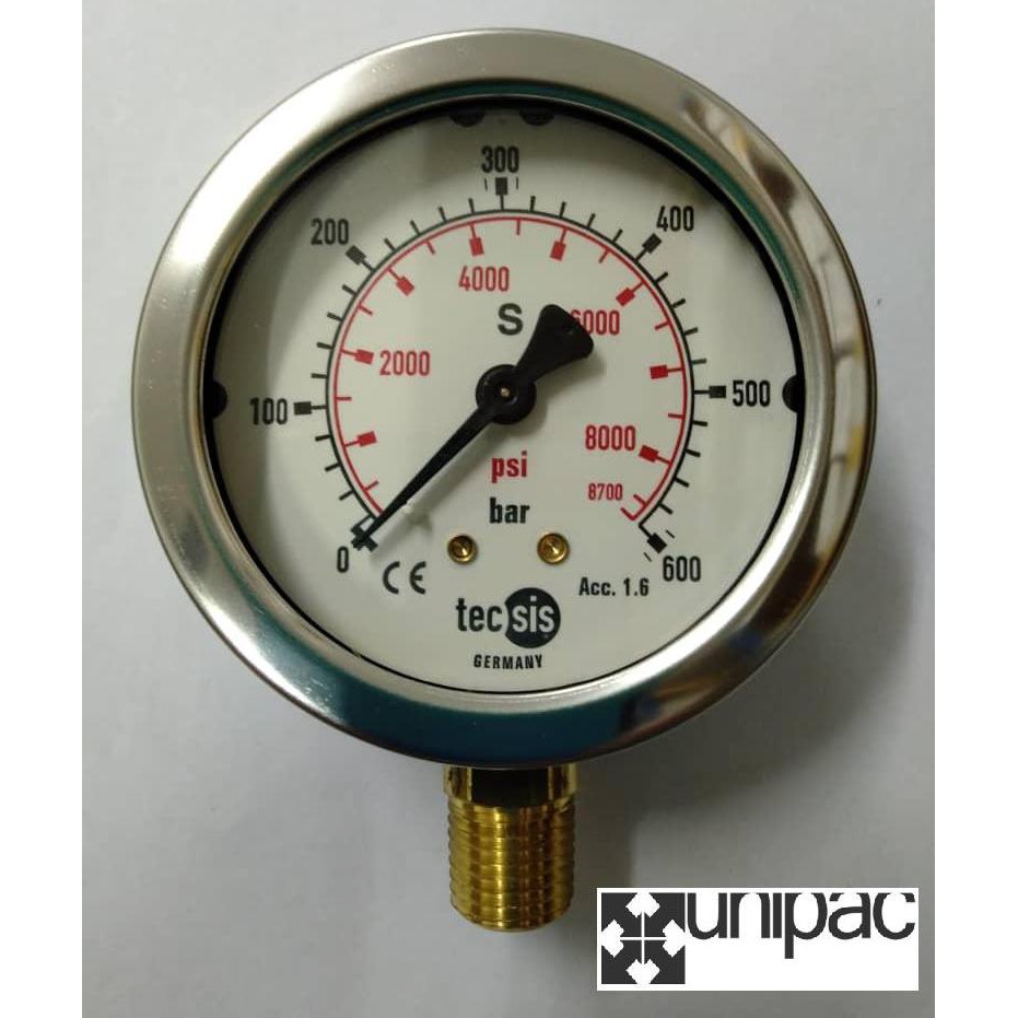 Pressure Gauge Tecsis Half Stainless Steel Pressure Gauge With ...