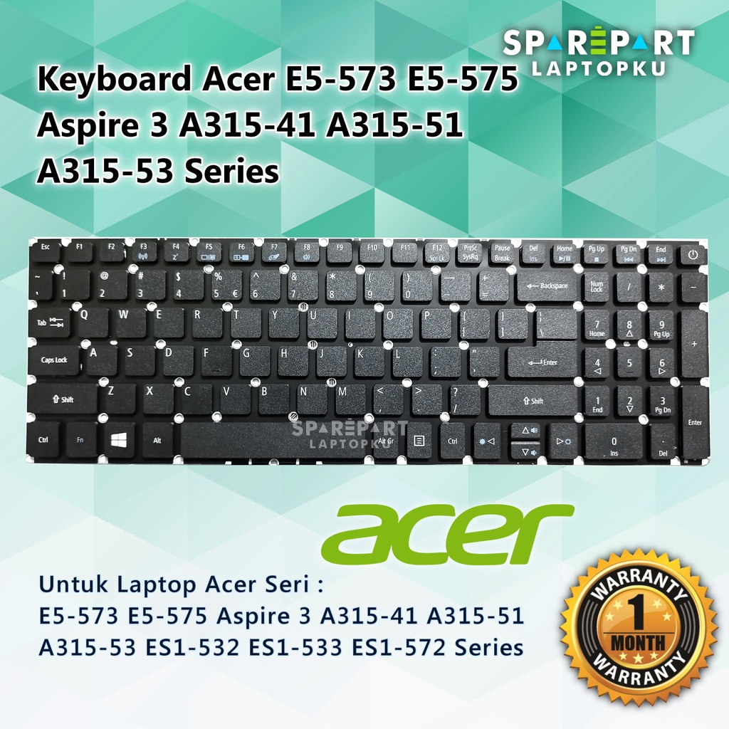 Acer E5-573 E5-575 Aspire 3 A315-41 A315-51 A315-53 Series Keyboard ...