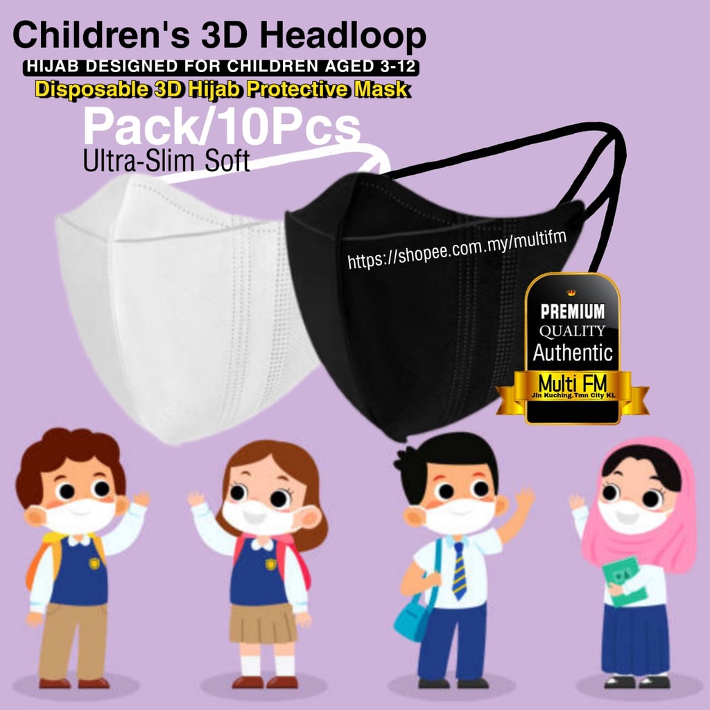 KID Hijab Duckbill face mask with Ultra-thin Ultra Soft | Shopee Malaysia