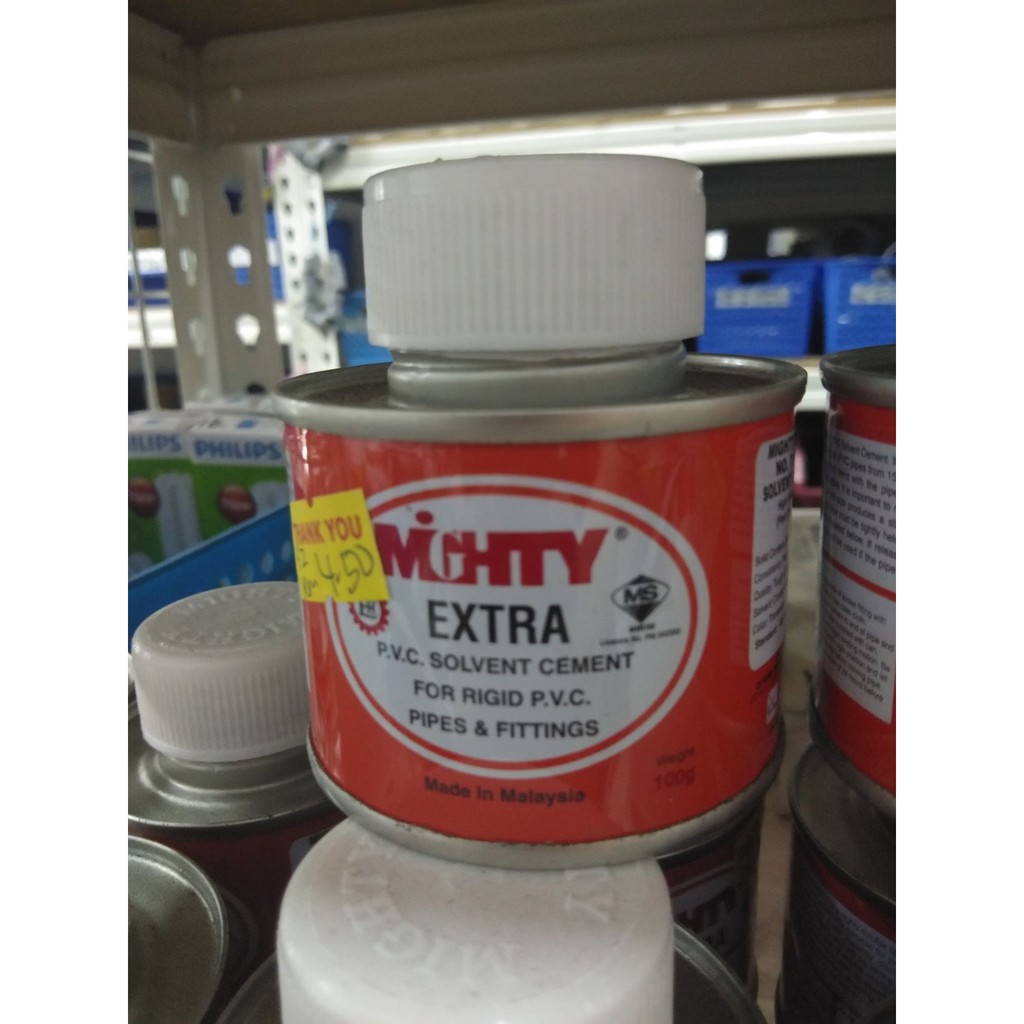 Mighty Extra PVC Solvent Cement Gum/ P.V.C Glue / 胶水（100g or 500g ...