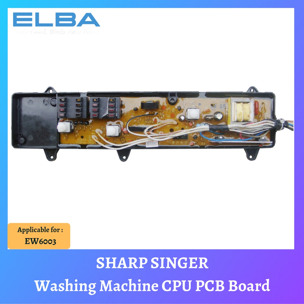 ELBA Washing Machine CPU PCB Board / Papan PCB Mesin Basuh EW6003 ...