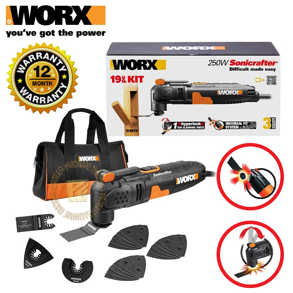 WORX 250W Universal Oscillation Multi Tool set ( WX679 ) | Shopee Malaysia WORX 250W Universal Oscillation Multi Tool set ( WX679 ) | Shopee Malaysia
