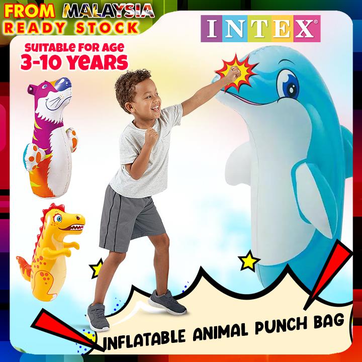INTEX 44670 Inflatable Animal Toy Children 3D Bop Bags Boxing Punch Bag ...