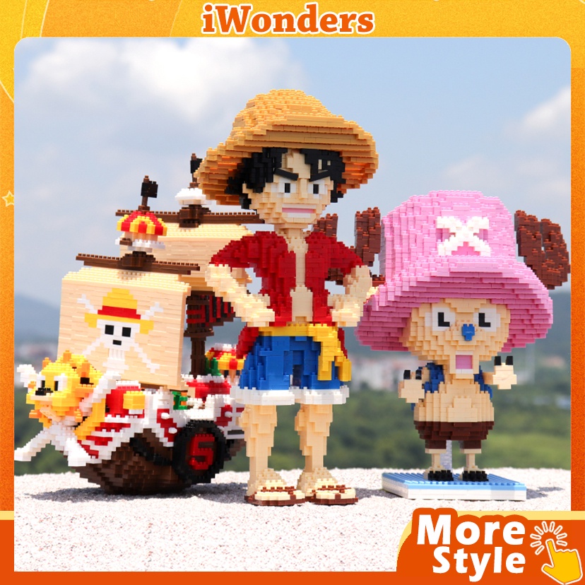 Luffy Nano Blocks One Piece Cartoon Anime Chopper MOC Building Block ...