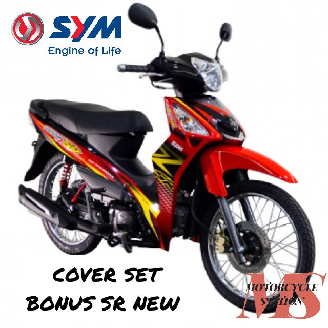 ORIGINAL SYM NEW BONUS SR 110 (SD8) COVER SET WITH STICKER ORIGINAL ...