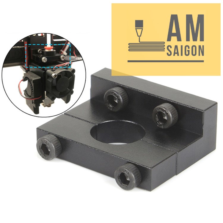 Simple E3D V6 CNC aluminum mount compatible with CR-10 hole 3D printer ...