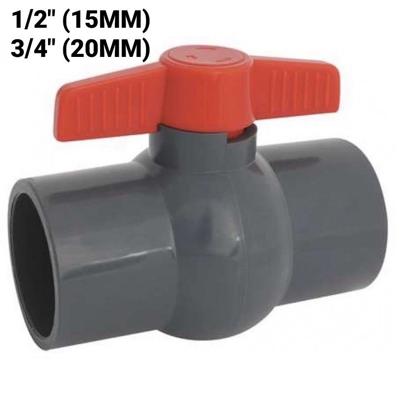 SGC PVC BALL VALVE SOCKET OR THREADED (15MM & 20MM) | Shopee Malaysia