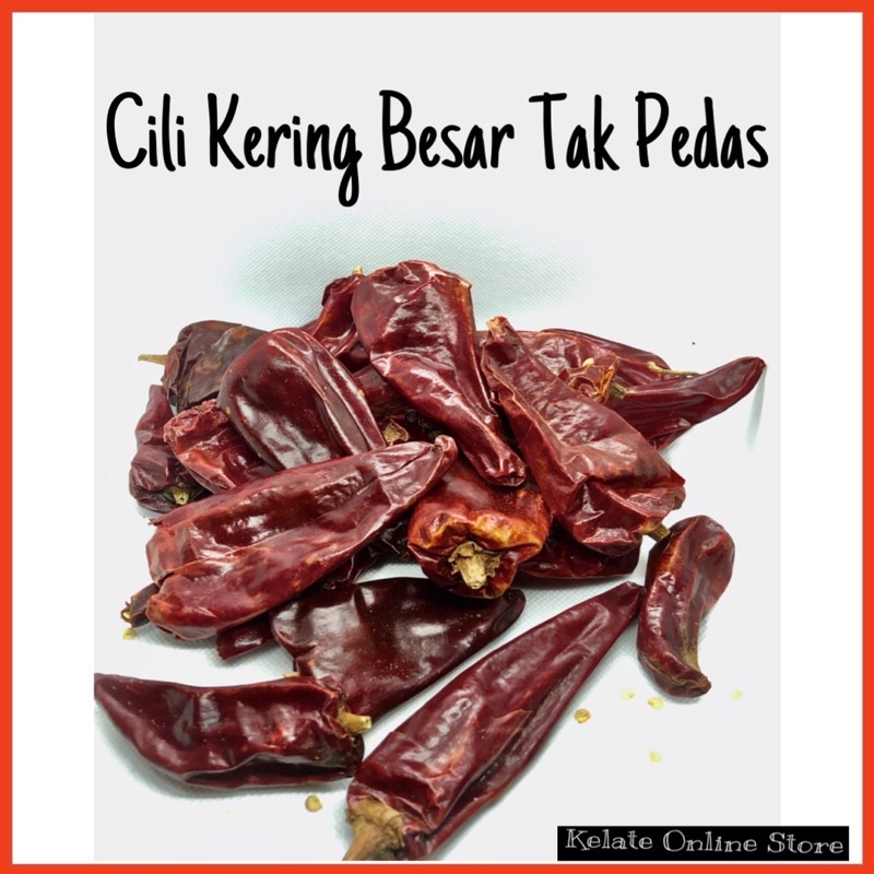Cili Kering / Lada Kering Besar tak pedas Ready Stock | Shopee Malaysia