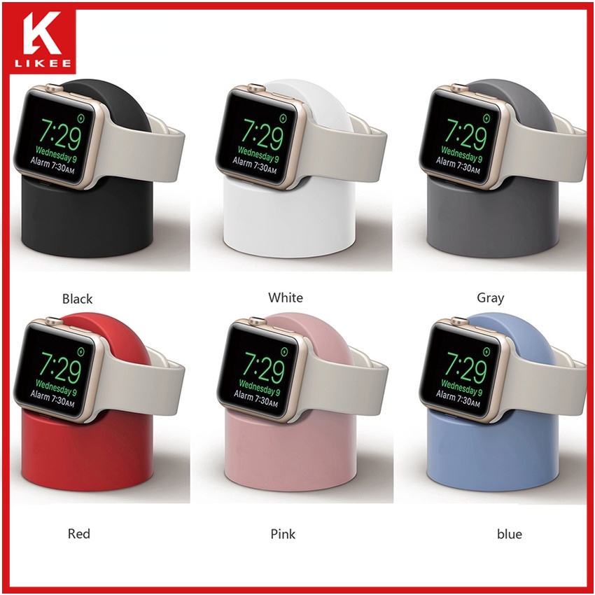 Charger Stand Mount Silicone Dock Holder for Apple Watch Series 6 SE 5 ...
