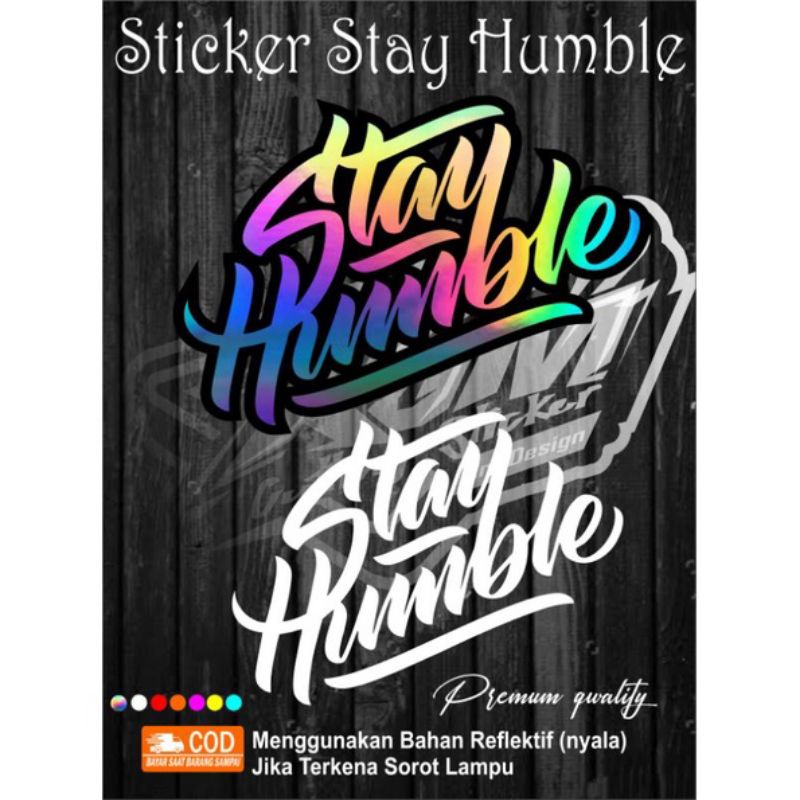 Stay humble car stickers car window stickers car cutting stickers ...