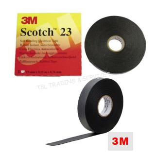 3M Scotch® 23 Rubber Splicing Tape Black (100% original) 19mm x 9m x 0 ...
