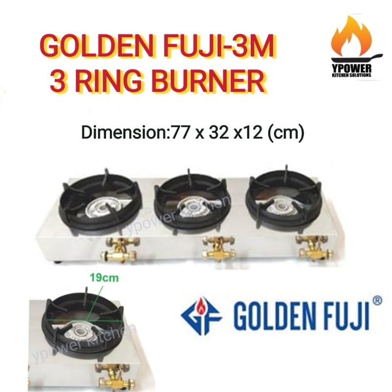 High pressure gas stove burner- 3M Golden fuji 3 Ring Burner Stainless ...