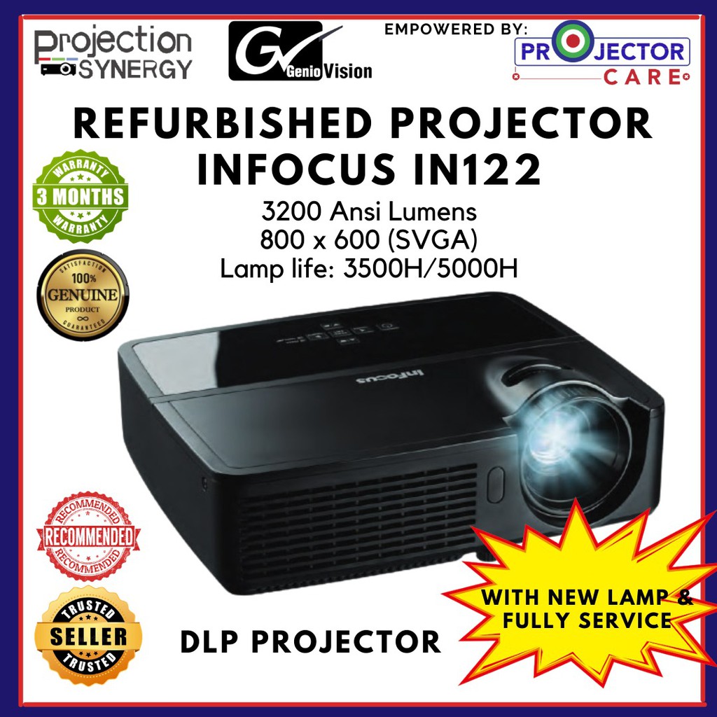 INFOCUS IN122 REFURBISHED SECONDHAND USED PROJECTOR WITH FREE SHIPPING ...