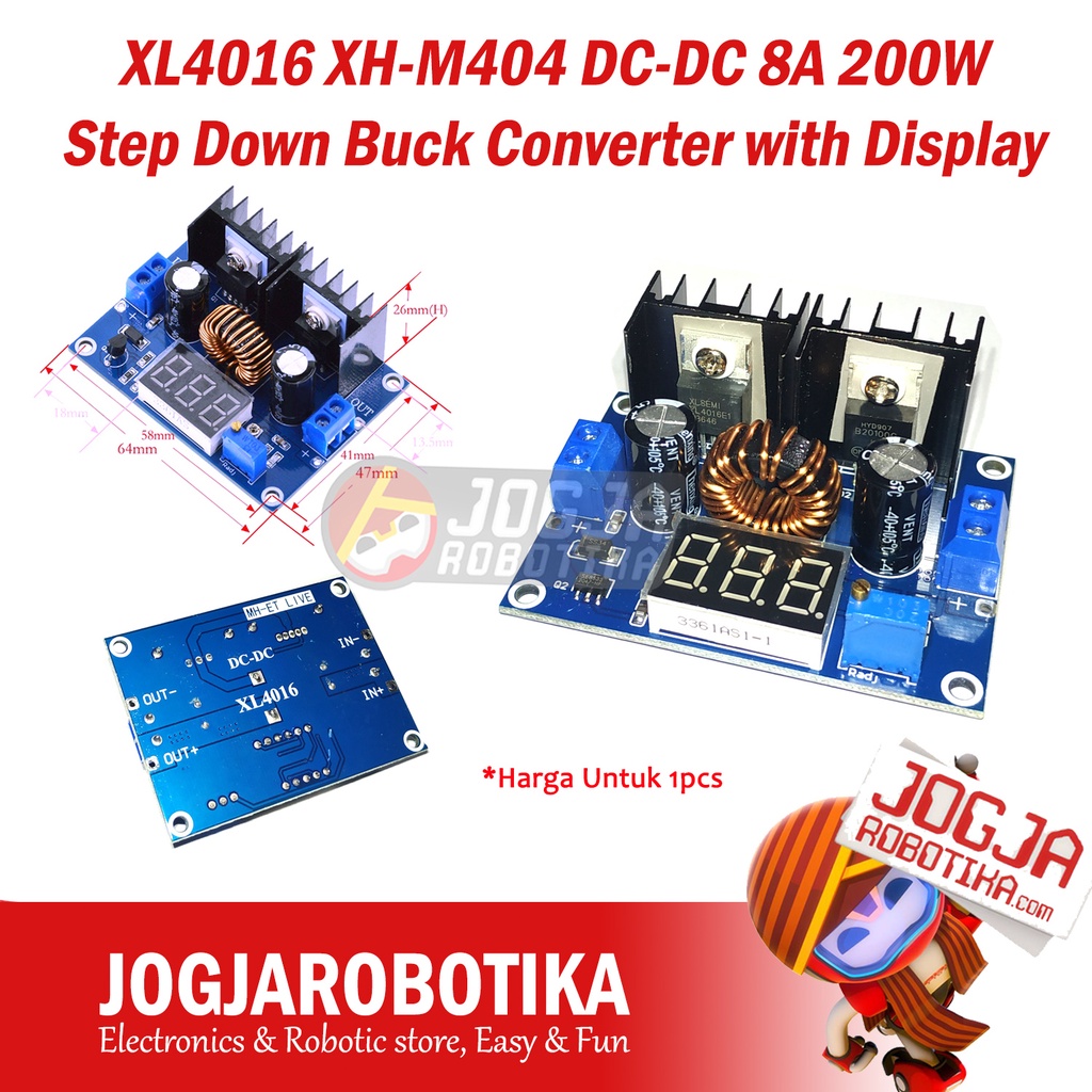 Xl4016 XH-M404 DC-DC 8A 200W Step Down Buck Converter with Display ...