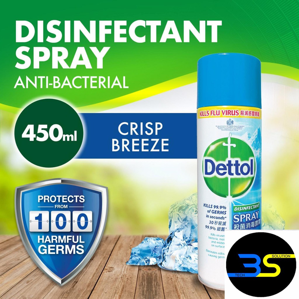 Dettol Disinfectant Spray Crisp Breeze 450ml Crisp Breeze | Shopee Malaysia