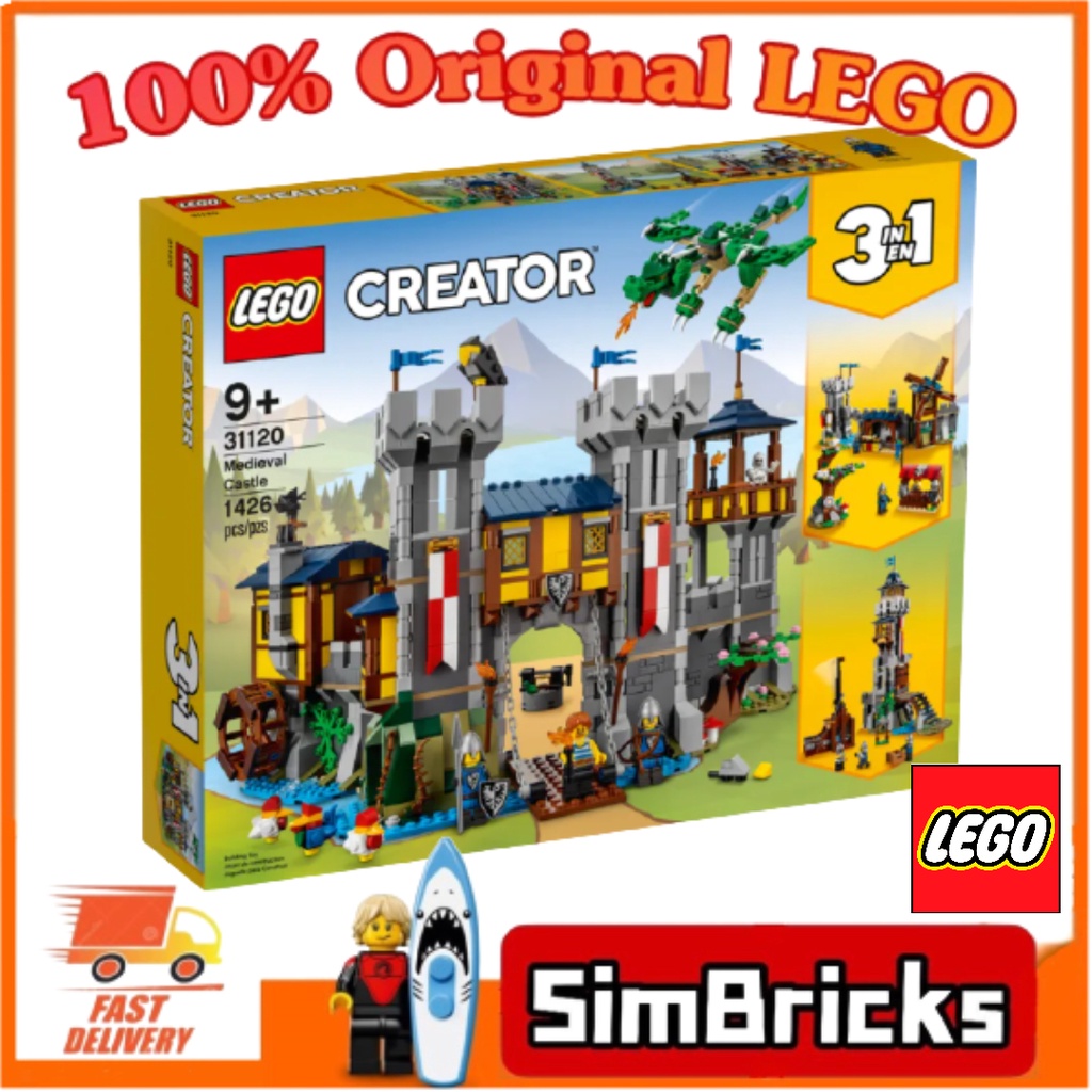 (SimBricks) (Dented box ) LEGO - Creator 3in1 31120 - Medieval Castle ...