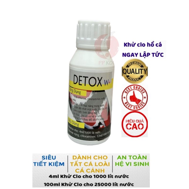 Detox W+ removes chlorine, reduces heavy metals in Koi fish ponds ...