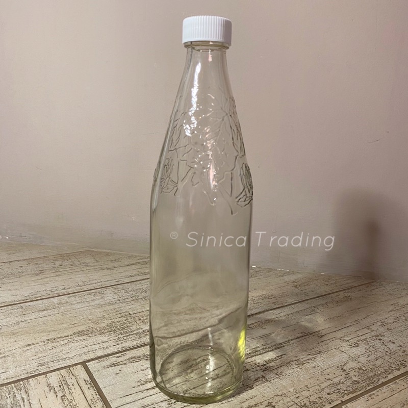 750ml Glass Bottle with insert Botol Kaca 玻璃瓶 white cap | Shopee Malaysia