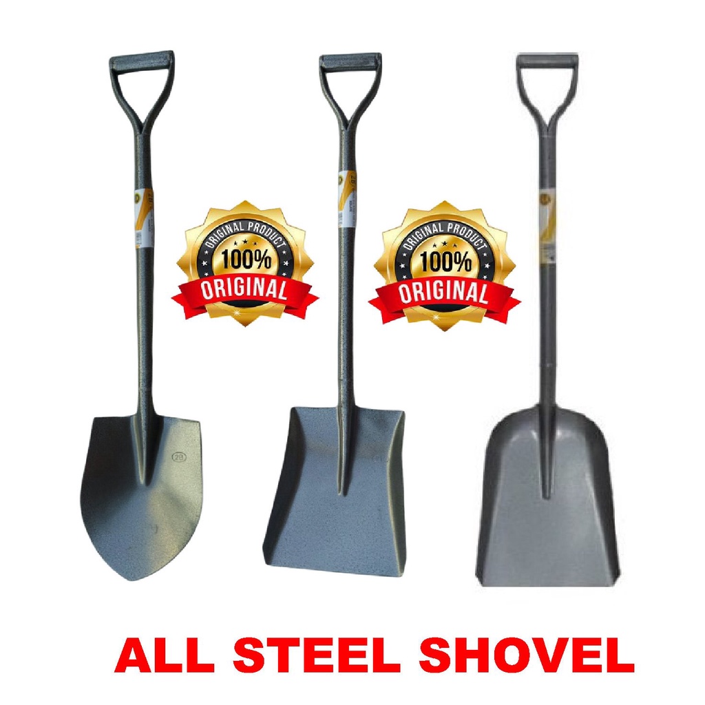 ALL STEEL SHOVEL POINTED HEAVY DUTY | Shopee Malaysia