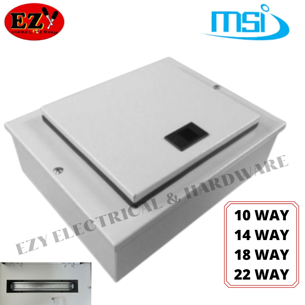MSI S SIZE 1 ROW 10 / 14 / 18 / 22 WAY MDB-1ROW METAL CLAD DB ENCLOSURE ...