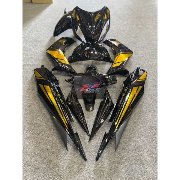 COVERSET LC V1 HITAM STICKER CHROM | Shopee Malaysia