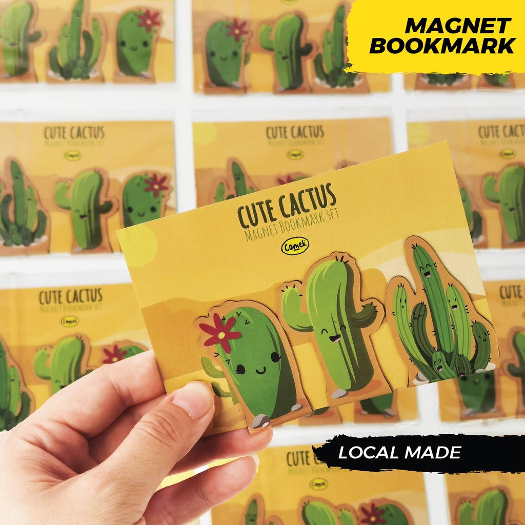 {READY STOCK} 3pcs Cute Cactus Half-fold Magnet Sorting Folder ...