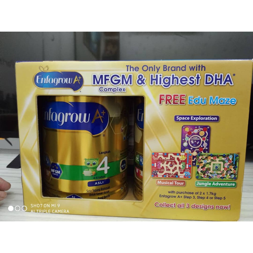 ENFAGROW A+ ASLI STEP 4 (1.7KG X 2) FREE Edu Maze (Exp: 09/2021 ...