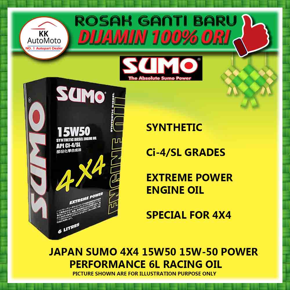 Original Sumo 7L 4X4 15W50 Synthetic Diesel Engine Oil (6L + FREE 1L ...