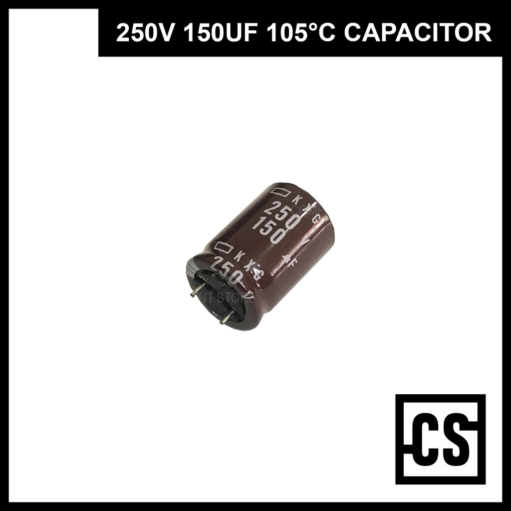 250V 150uF Capacitor Kapasitor Elektrolitik SMPS Fan Nippon Chemicon ...