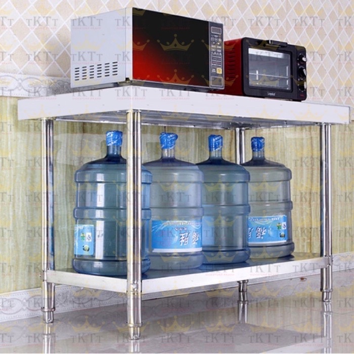 TKTT 2 Tier Stainless Steel Kitchen Working Table Storage Rack ...