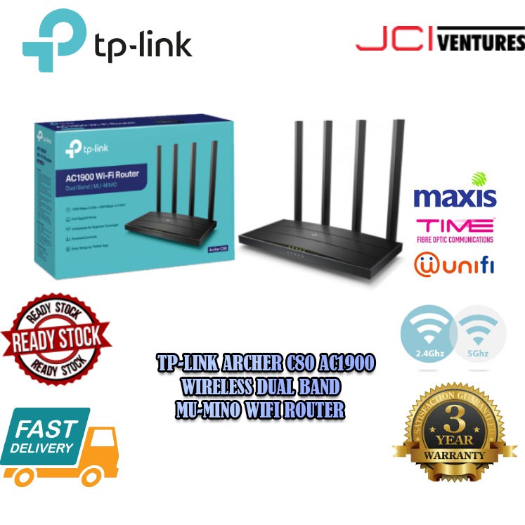 Tp-Link Archer C80 AC1900 Wireless MU-Mino Wifi Router | Shopee Malaysia