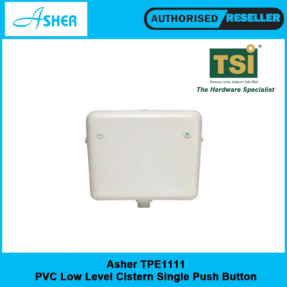 VINYL Low Level Pvc Cistern-White (Single Push Button) TPE-1111 ...