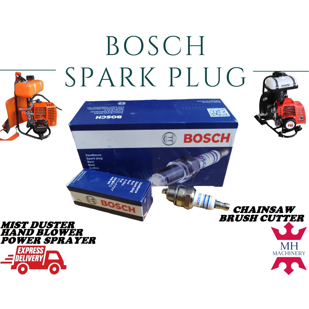 BOSCH Spark Plug WS7F Mesin Rumput/Chainsaw/Power Sprayer/Hand Blower ...