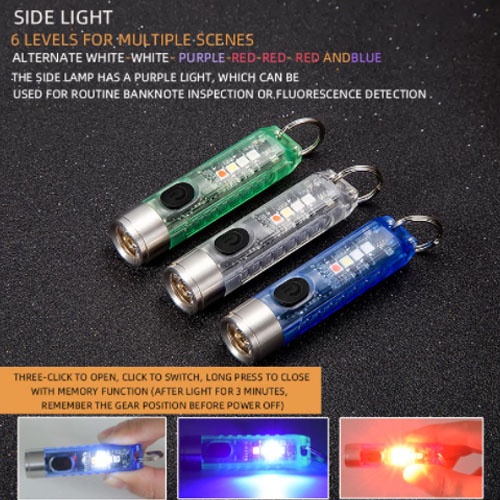 S11 Mini Super Bright LED Flashlight Waterproof Rechargeable Keychain ...