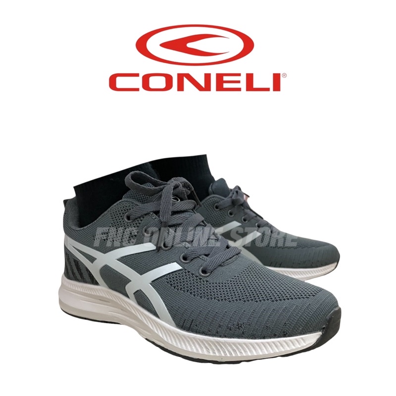 CONELI Men's Grey Running Shoes Sport Shoes Jogging Shoes Kasut Sukan ...