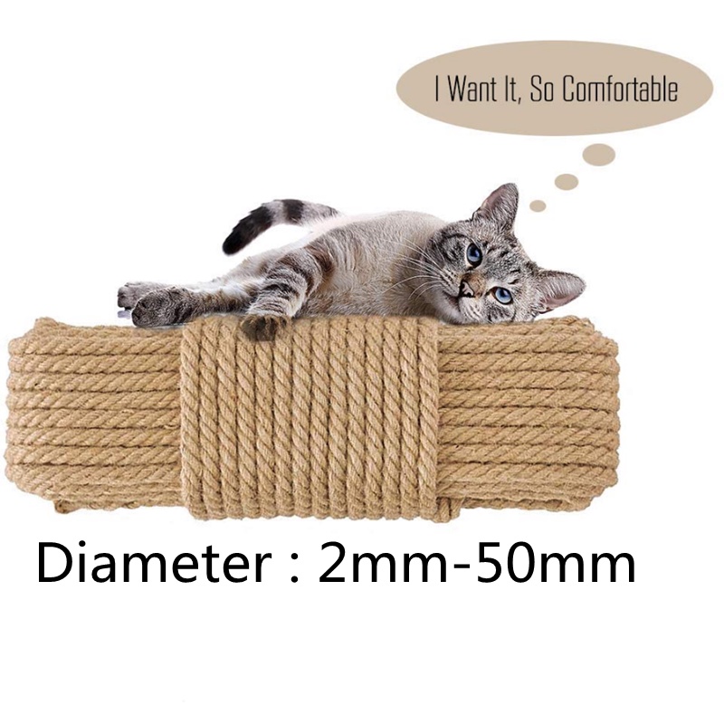 Sisal Rope Cat Tree DIY Scratching Post Toy Cat Climbing Frame ...