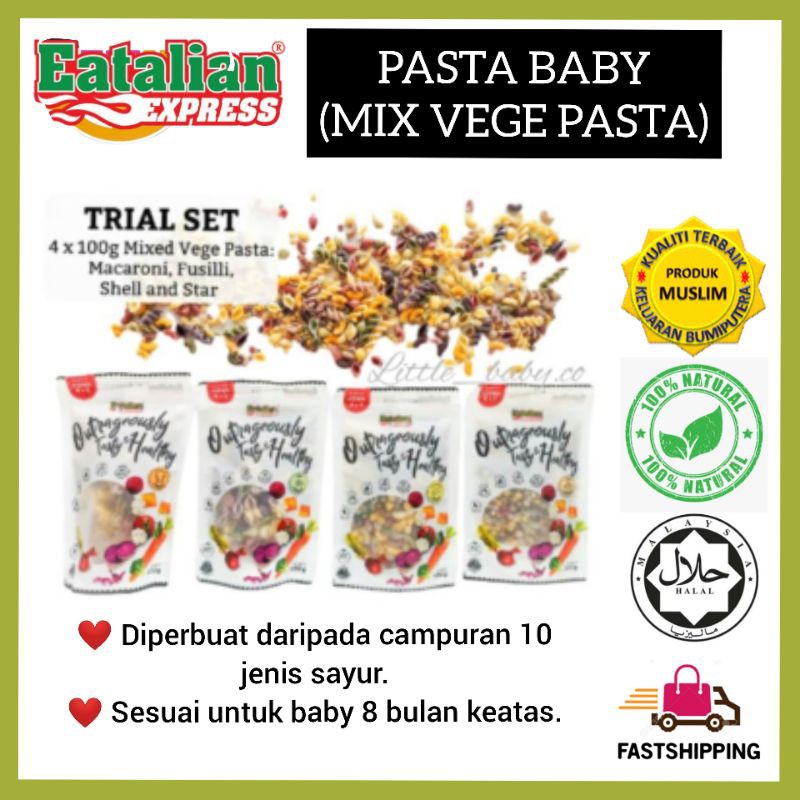 PASTA BABY @ PASTA SAYUR 💯% NATURAL By EATALIAN EXPRESS | Shopee Malaysia