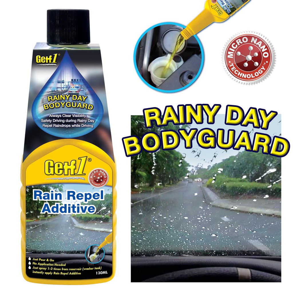 Getf1 Rain Repel Additive rain guard nano coating glass repellent ...