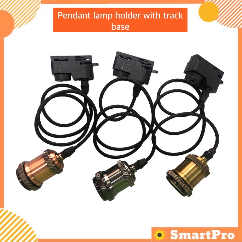 E27 Pendant Lamp Holder With Track Base 1Meter Wire | Shopee Malaysia