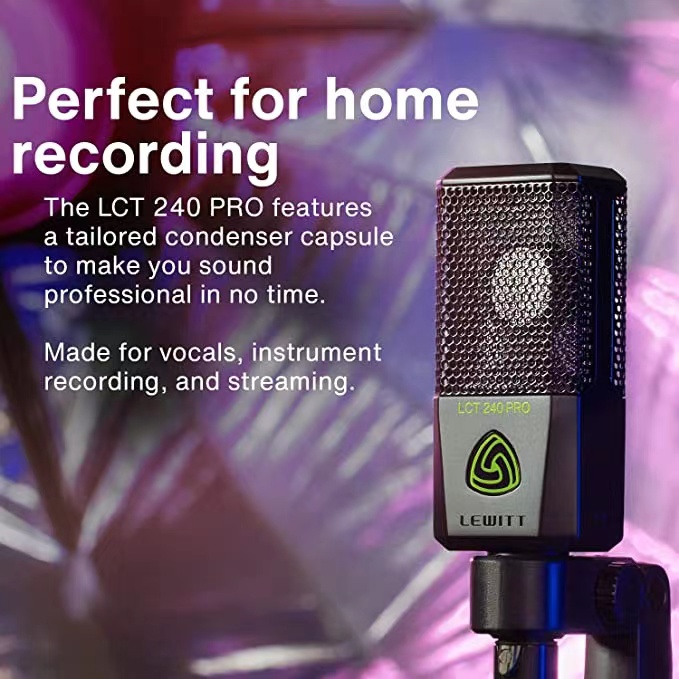 Lewitt LCT 240 Pro Condenser Microphone - Black (LCT-240 PRO ...