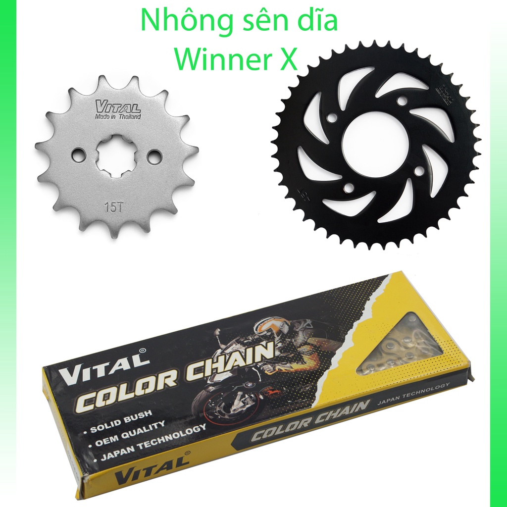 Winner X, Winner 150, cbr 150 /Sonic 150 chain sprockets VITAL brand ...