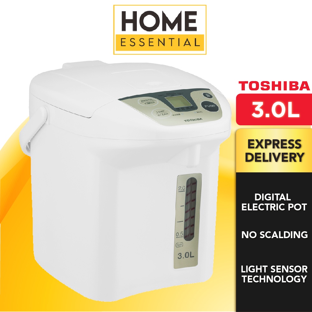 Toshiba 3L Digital Electric Thermo Pot PLK-30FLIM (WT) | Shopee Malaysia