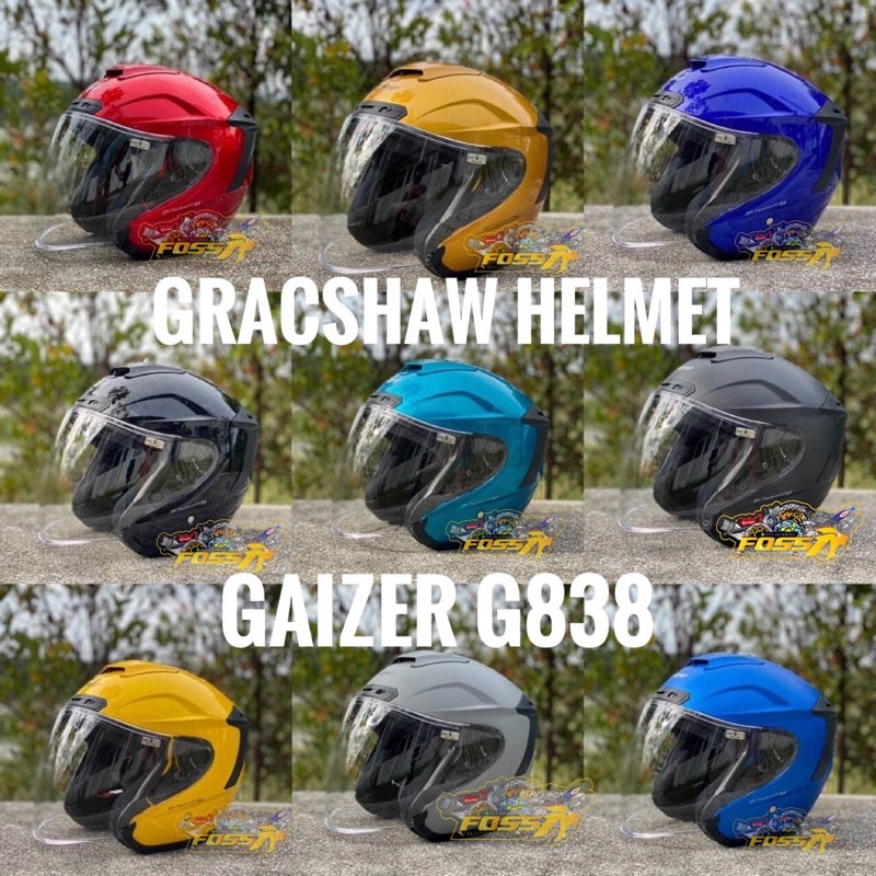 Gracshaw gaizer helmet motorcycle open face G838 Solid Colour Matt ...