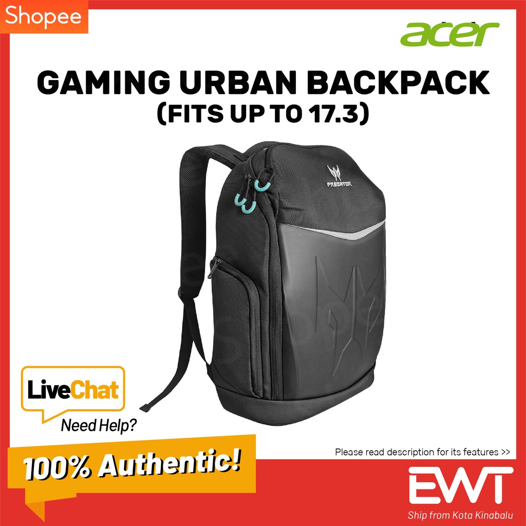 Acer Predator Gaming Urban Backpack (Fits up to 15.6") 100% GENUINE ...