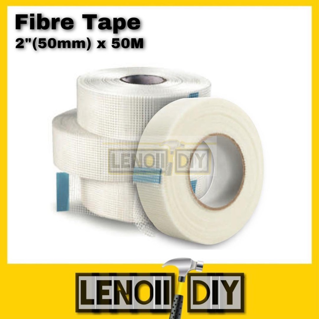 2 Inch x 50M Fiber Glass Mesh Tape Partition Tape Fiber Netting Self ...