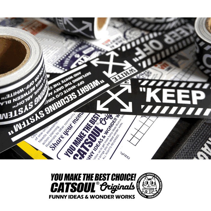 KEEP OFF (OFF-WHITE brand)Black Warning Vinyl Decal Sticker Roll (5m ...