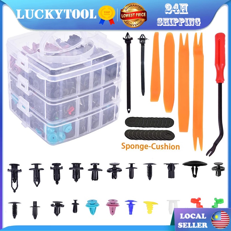 🔥Ready stock🔥725pcs Car Fastener Clip Auto Body Push Retainer Pin Rivet ...