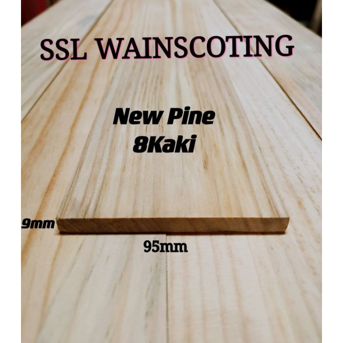 9mm x 95mm New Pine Plank ,Kayu Plank ,8kaki | Shopee Malaysia