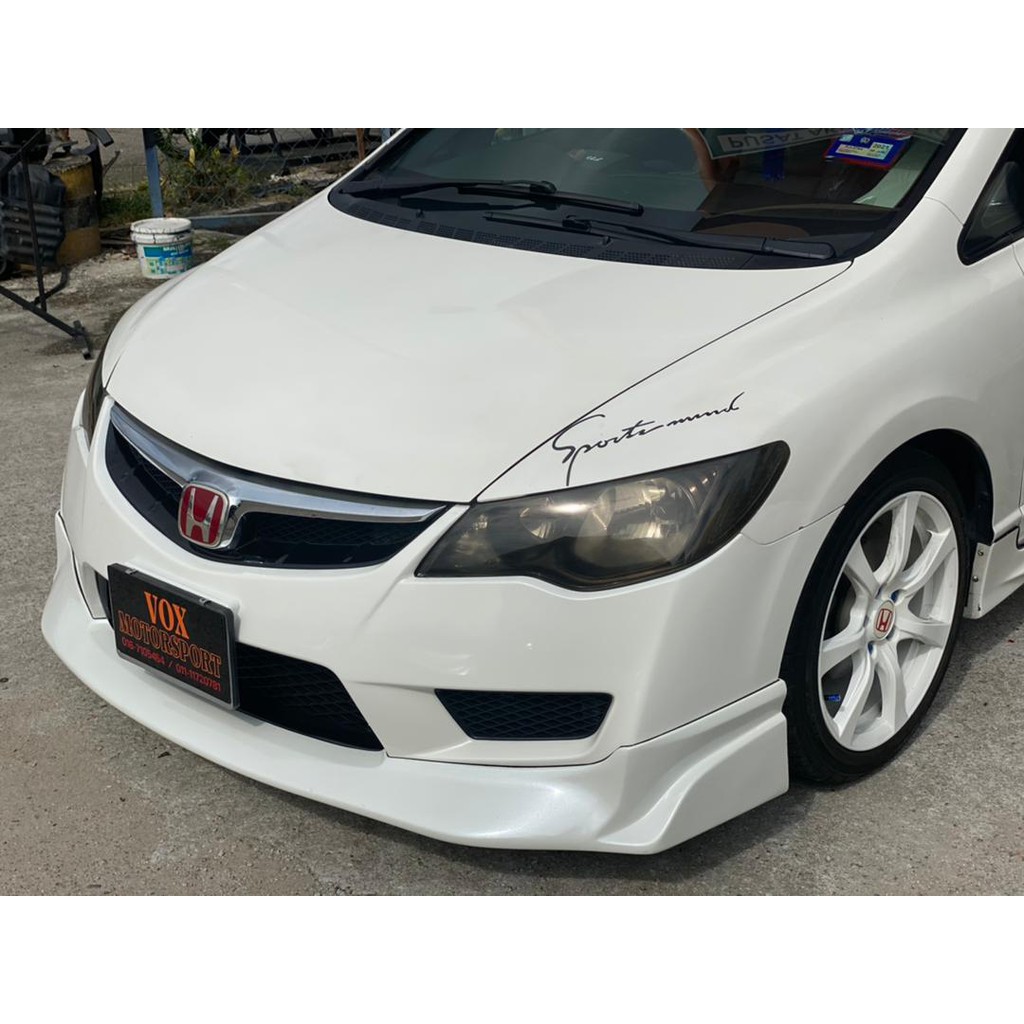1 type r lip js depan carbon fiber fit untuk honda civic fd type r add ...