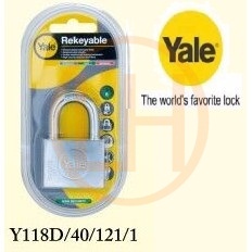 Yale Chrome Square Disc Padlock Y118D/40/121/1 - 40mm | Shopee Malaysia